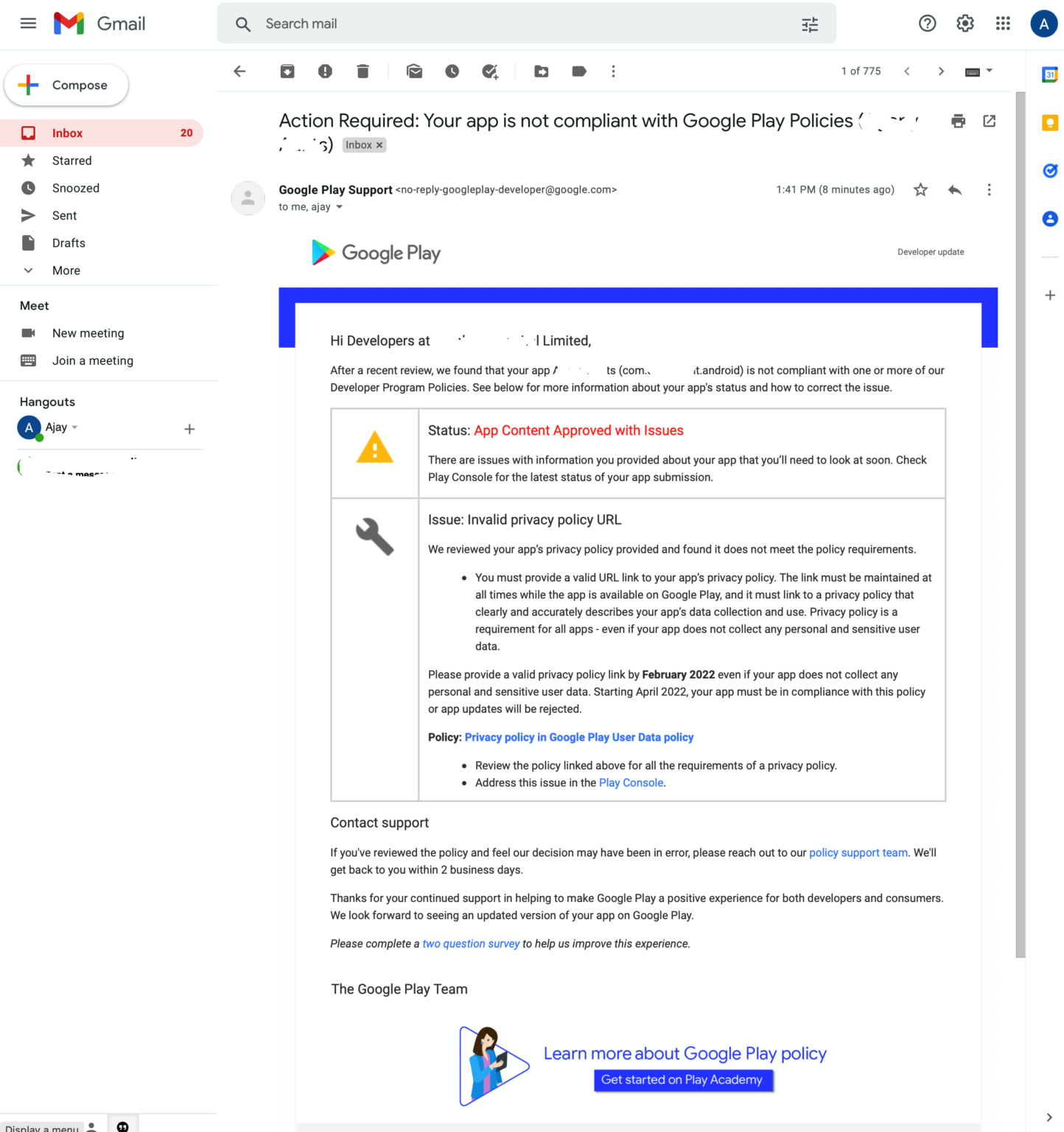 Action Required: Your app is not compliant with Google Play Policies – [Solved] – Ajay Techie